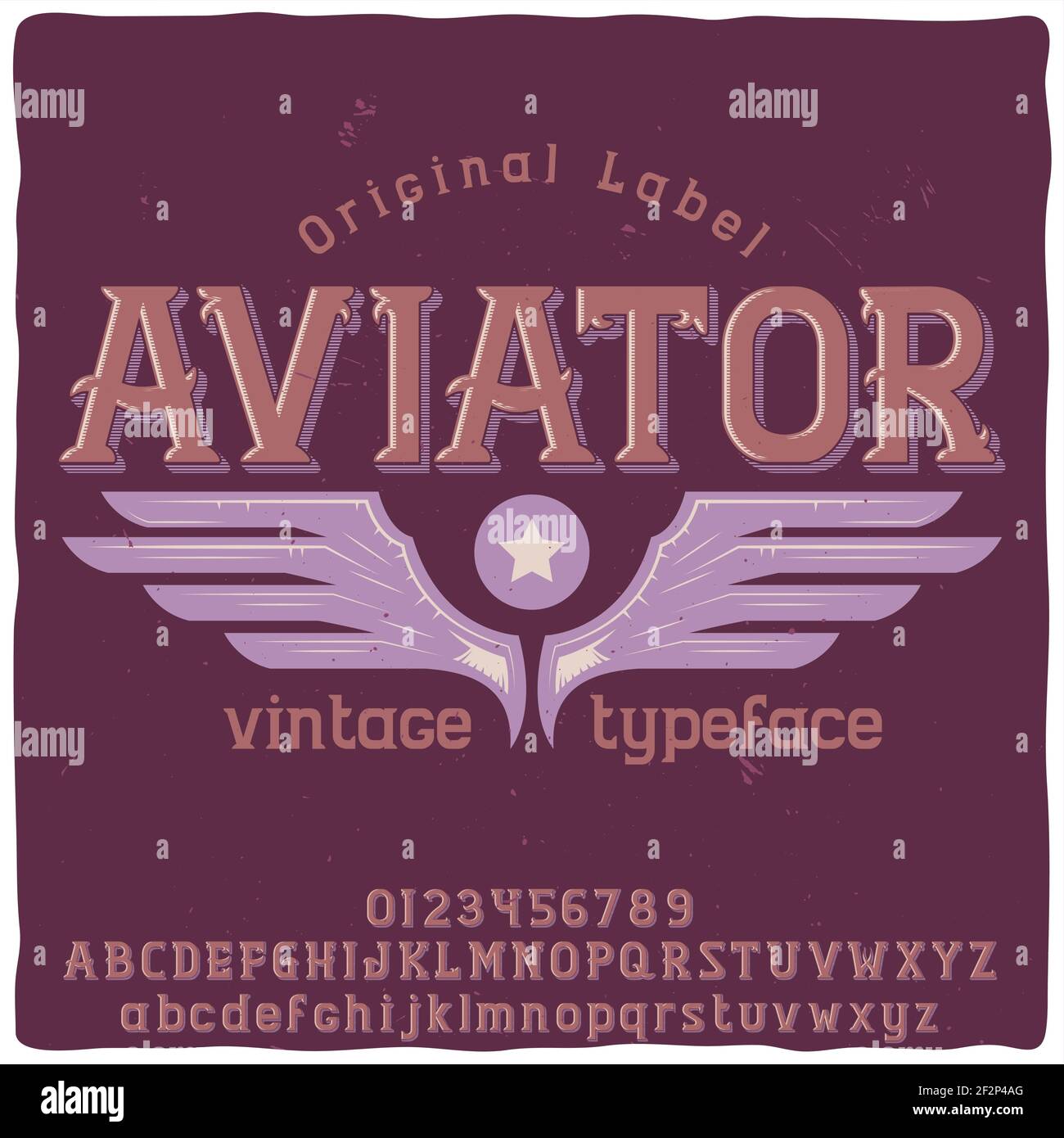 Original label typeface named "Aviator". Good handcrafted font for any ...
