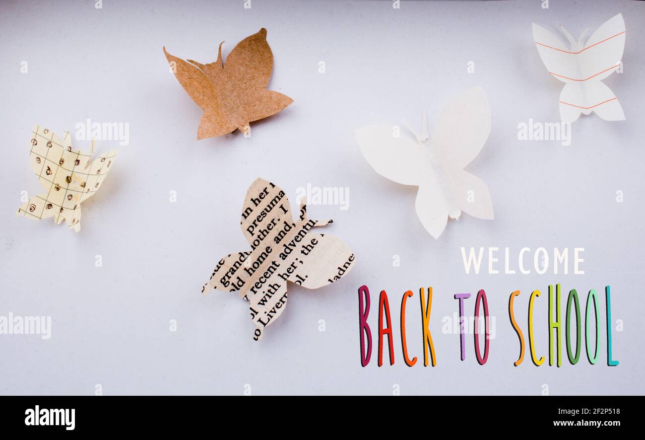 Back to school wording as education, teaching and learning concept ...