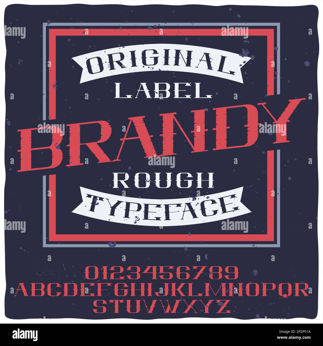 Vintage label typeface called " brandy Stock Vector Image & Art - Alamy