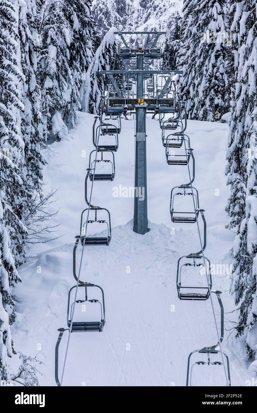 winter 2020/2021, ski lifts closed to avoid crowds and fight the ...