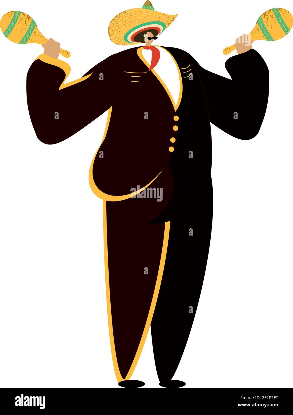 mexican musician mariachi maracas isolated Stock Vector Image & Art - Alamy