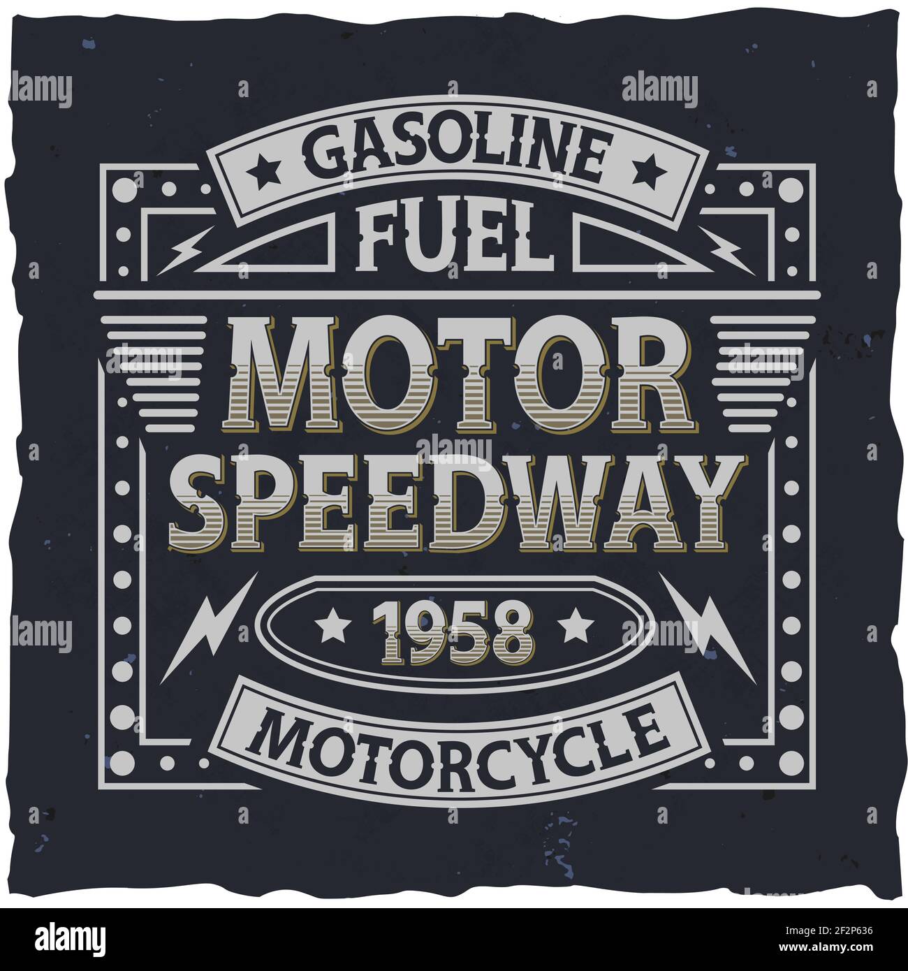 vintage old motorcycle racing drawings sticker Stock Vector Image & Art ...