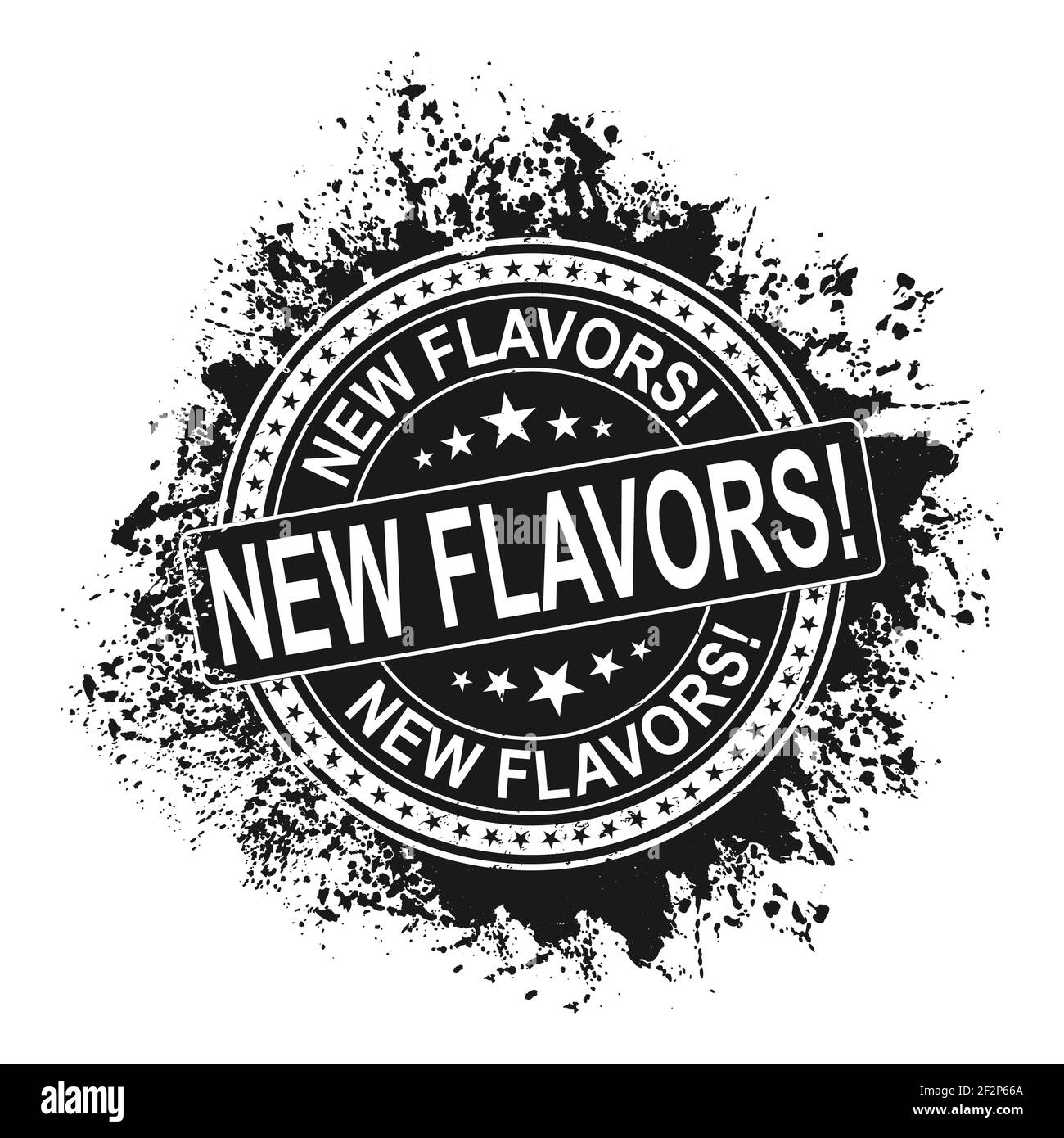 New flavors sign or stamp on white background, illustration Stock Photo ...