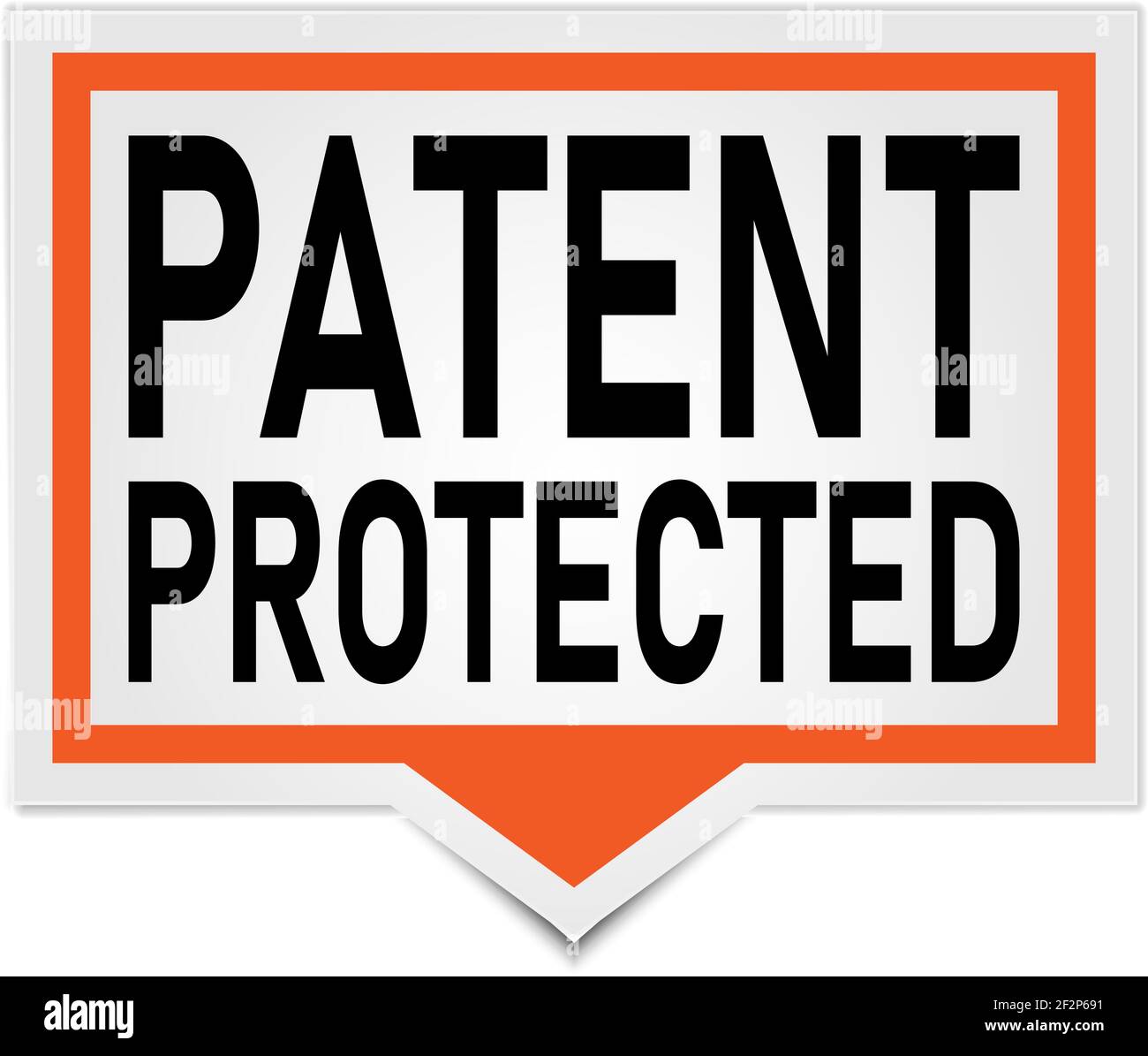 red vector banner patent protected speech bubble Stock Vector Image & Art - Alamy