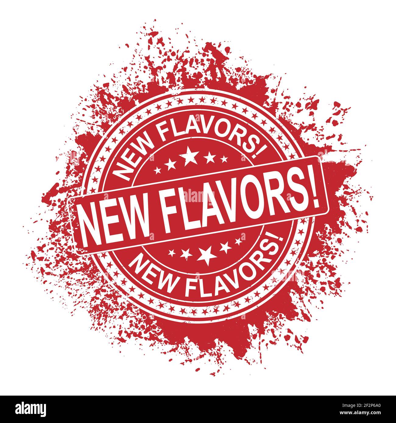 New flavors sign or stamp on white background, illustration Stock Photo ...