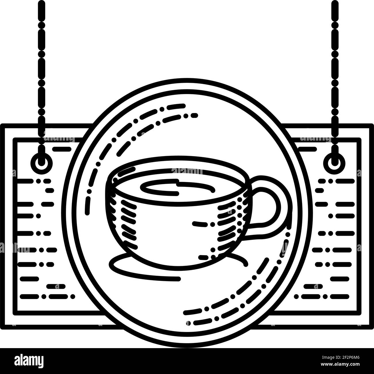 coffee shop billboard hanging sketch Stock Vector Image & Art - Alamy