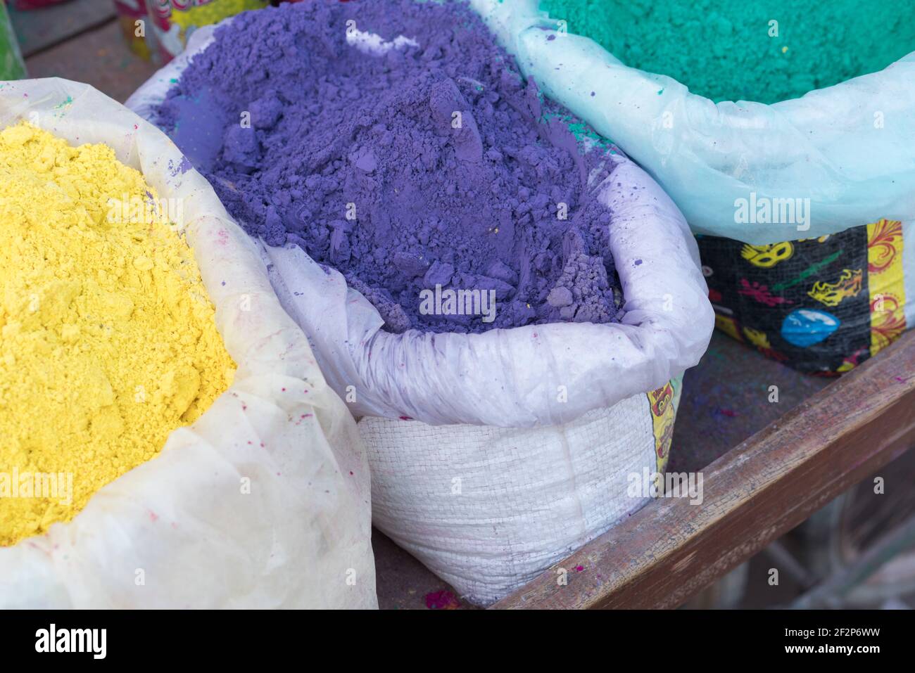 India Vrindavan Gulal, or colored powder for sale for the Holi ...