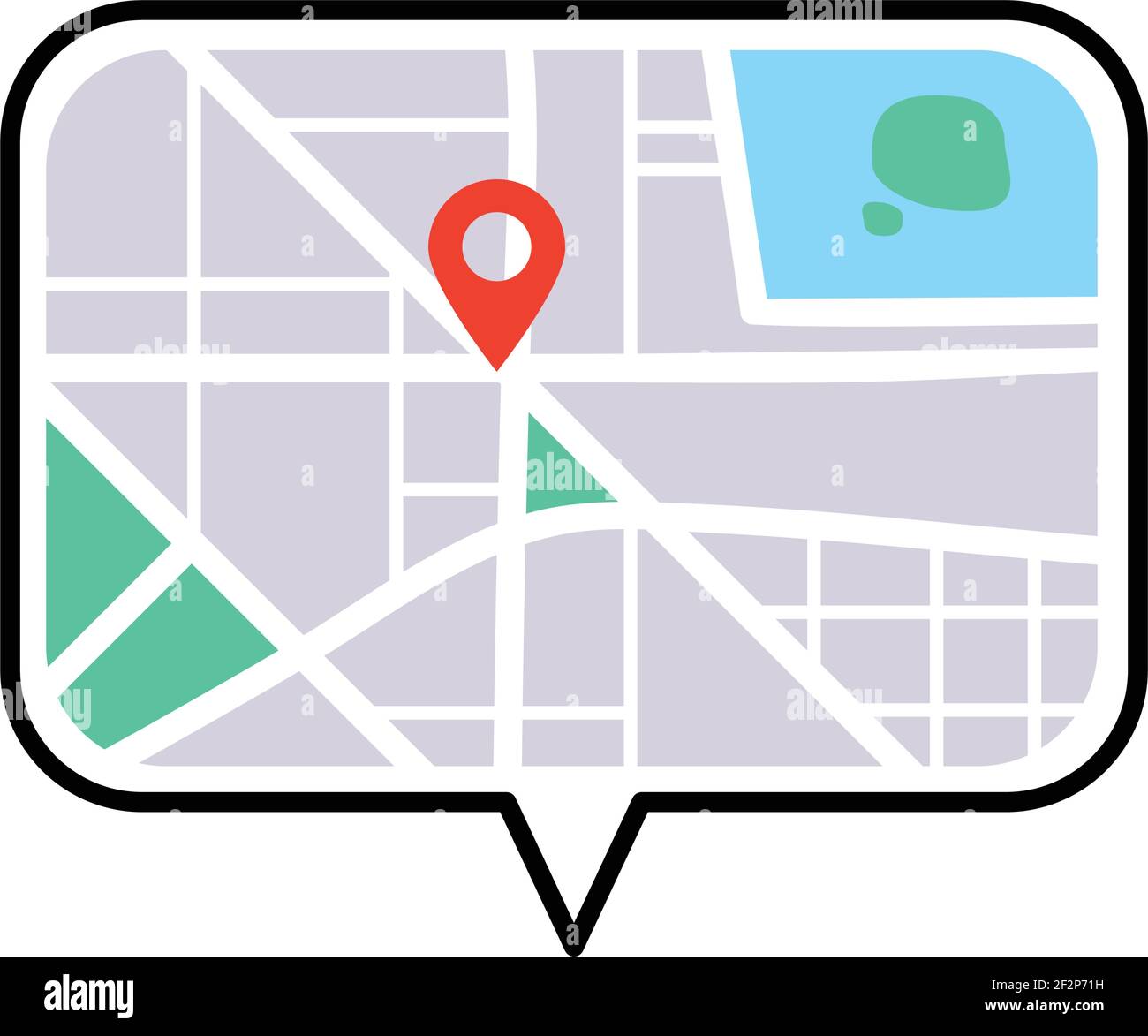 speech bubble with city map Stock Vector Image & Art - Alamy