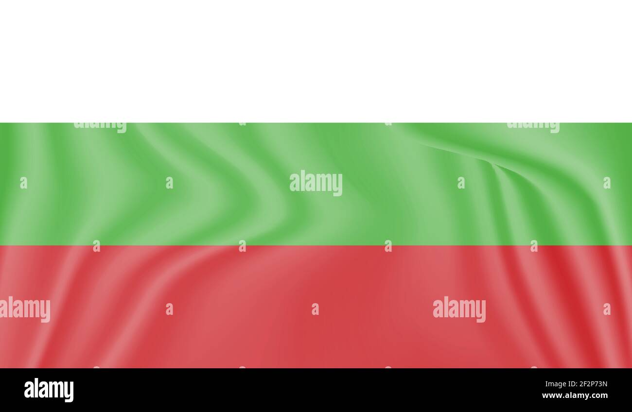 Bulgaria flag with waving grunge texture. Vector background Stock ...