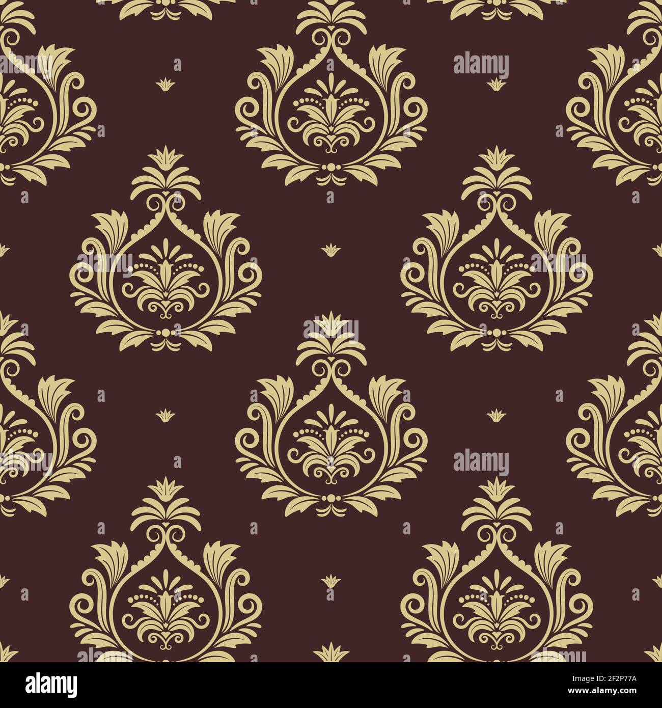 Royal seamless background. Wallpaper with floral element. Vector ...