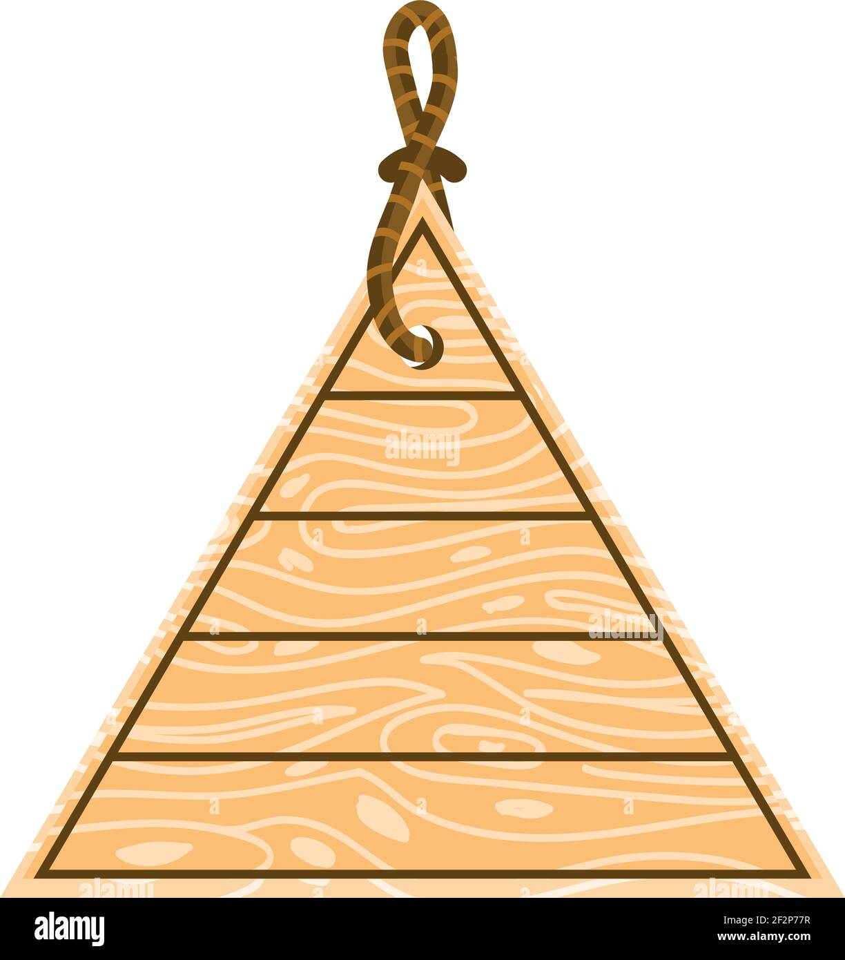 wooden triangle board on rope Stock Vector Image & Art - Alamy