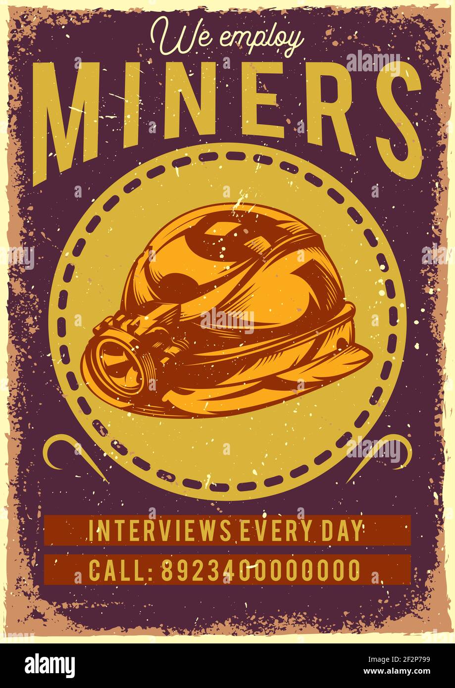 Poster design with illustration of a helmet on vintage background Stock ...