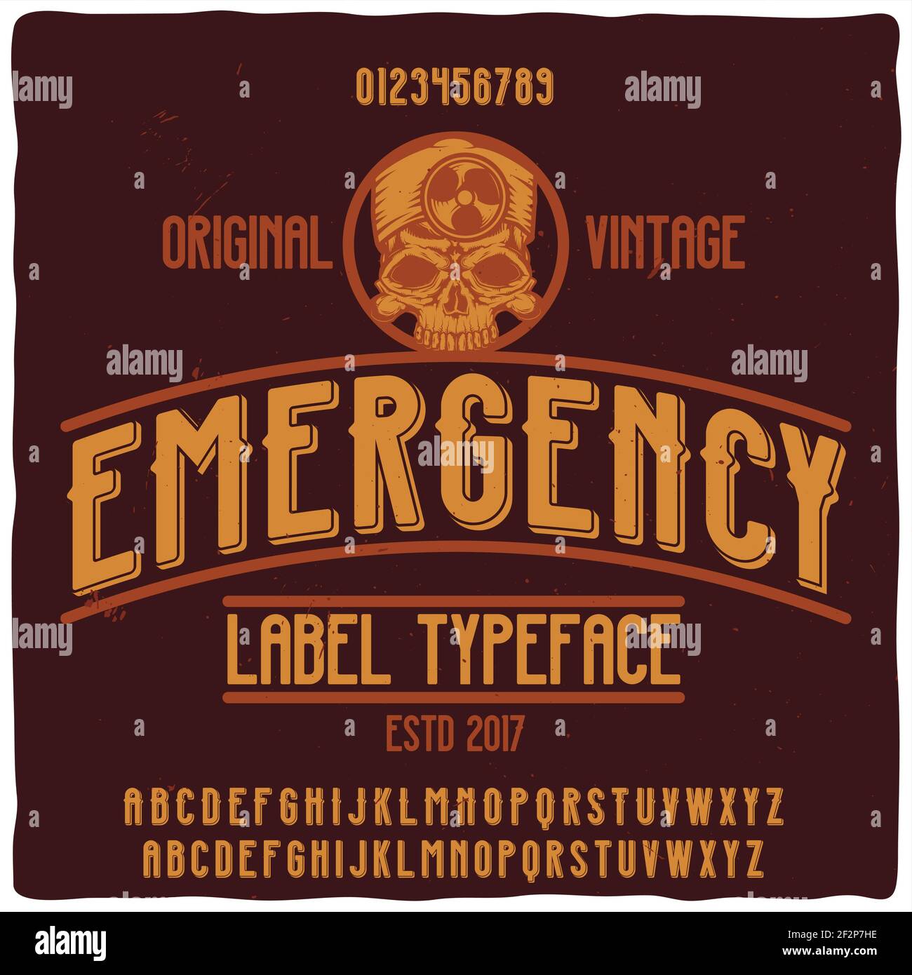Original label typeface named "Emergency". Good handcrafted font for ...