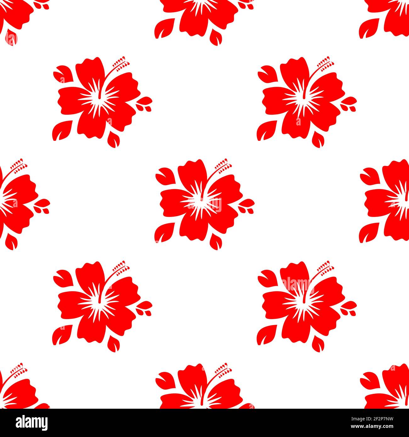 Seamless pattern with red flower. Background flat floral, vector ...