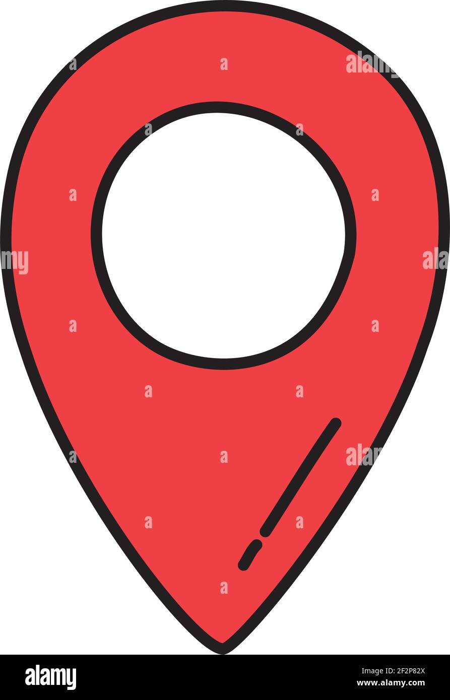 red location pin on background Stock Vector Image & Art - Alamy