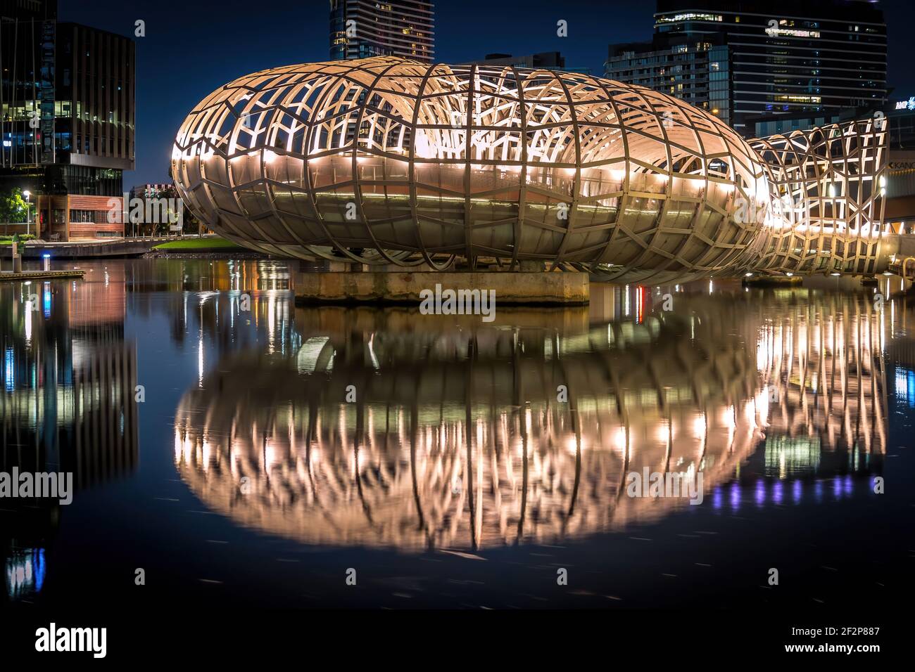 Melbourne's iconic Webb Bridge Stock Photo - Alamy