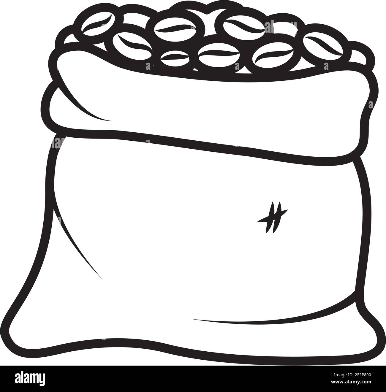 coffee beans bag on background Stock Vector Image & Art - Alamy