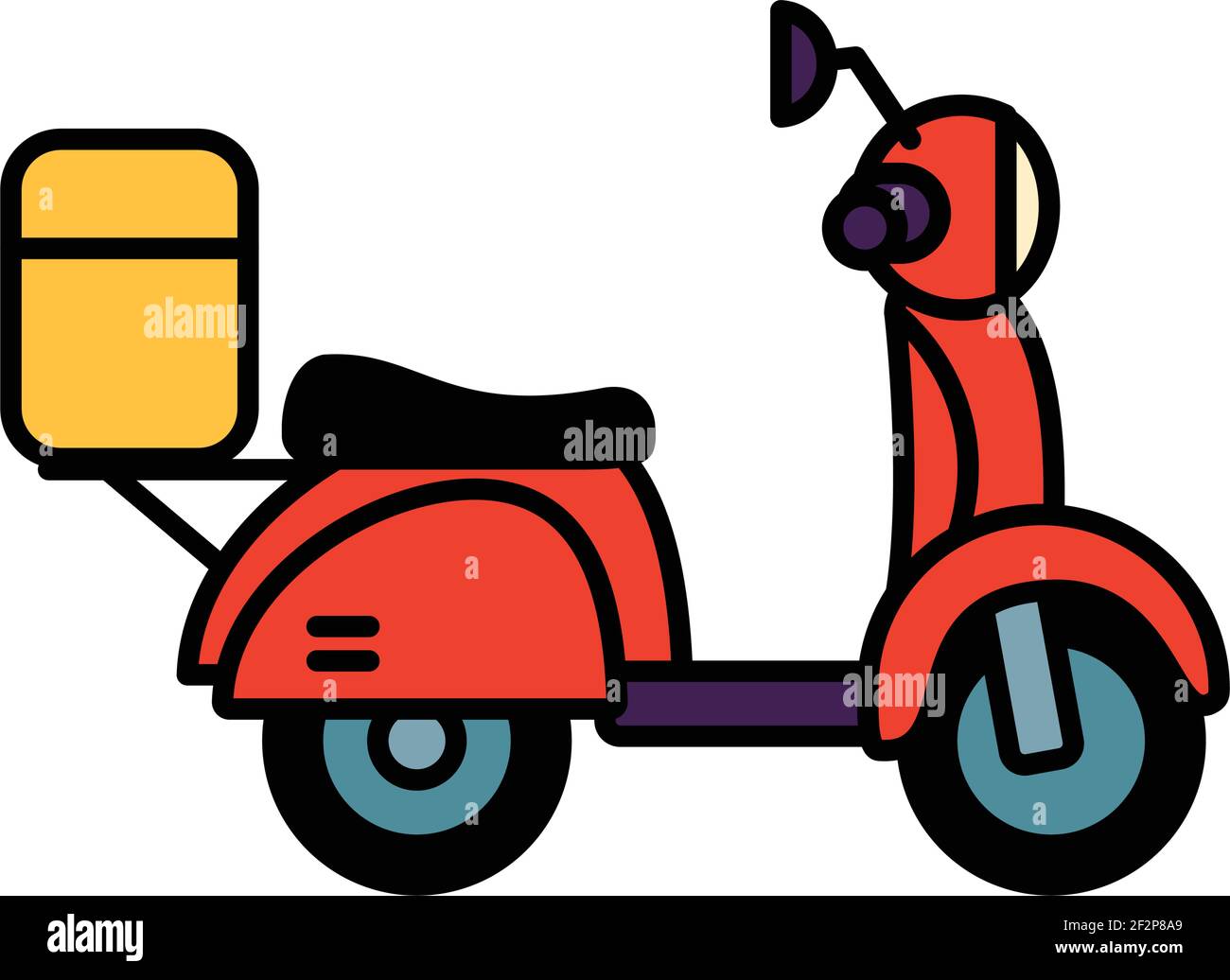 delivery motorcycle on white background Stock Vector Image & Art - Alamy