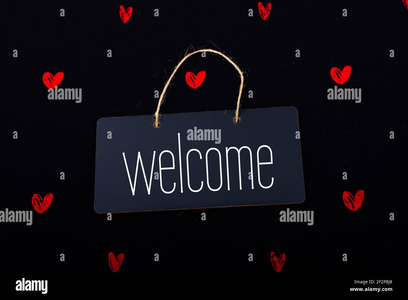 Welcome wording on black hi-res stock photography and images - Alamy