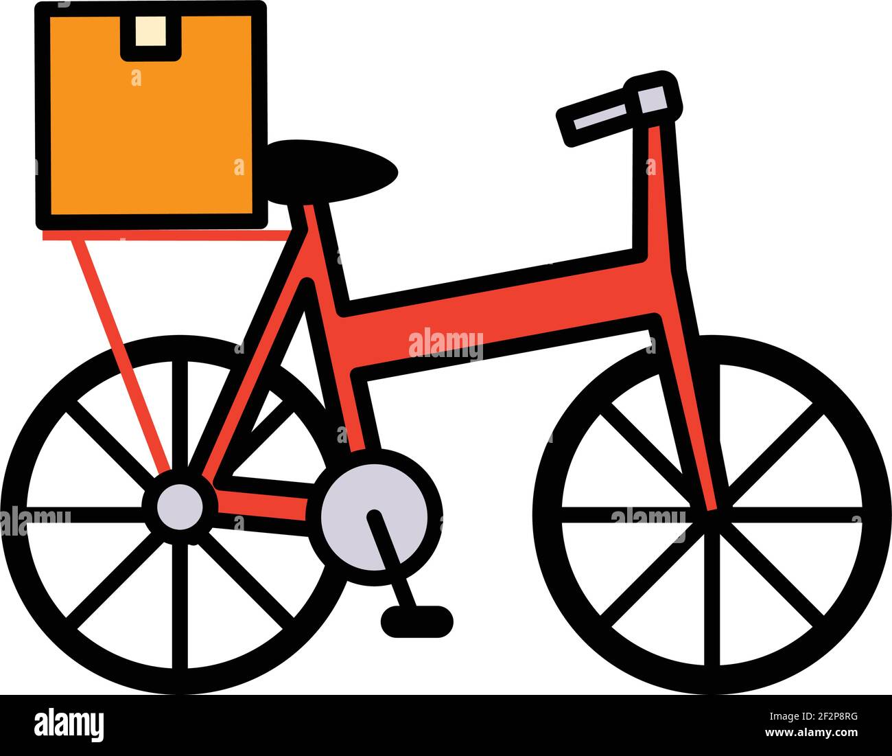 delivery bike on white background Stock Vector Image & Art - Alamy