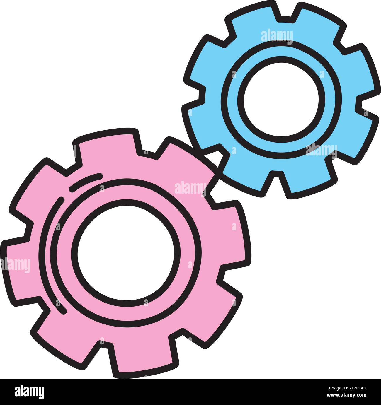 pink and blue gear wheels Stock Vector Image & Art - Alamy
