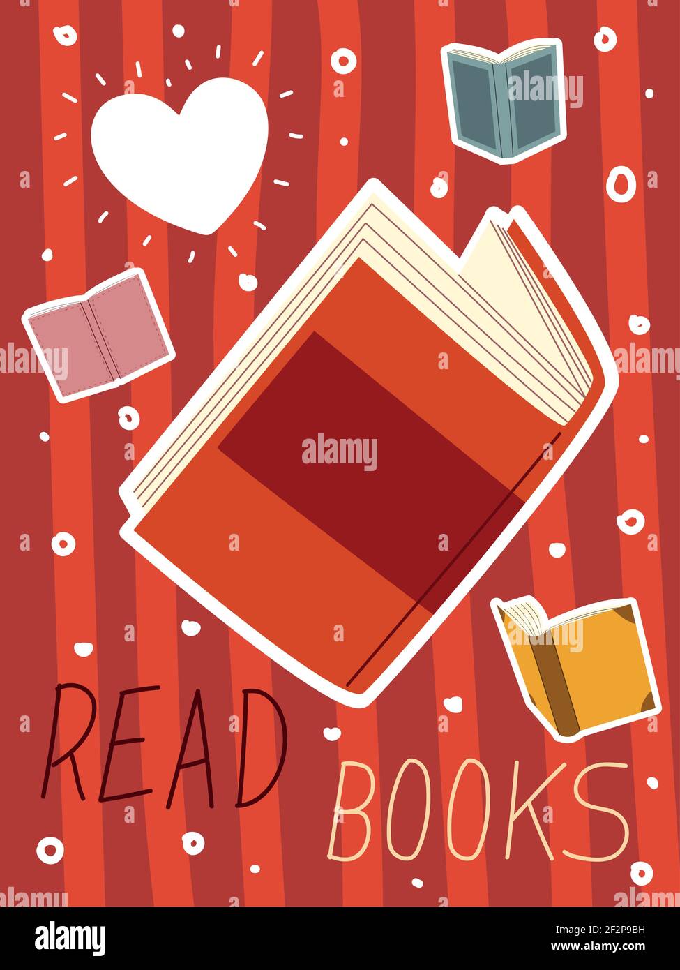 read book cartoon literature knowledge and learning vector illustration ...