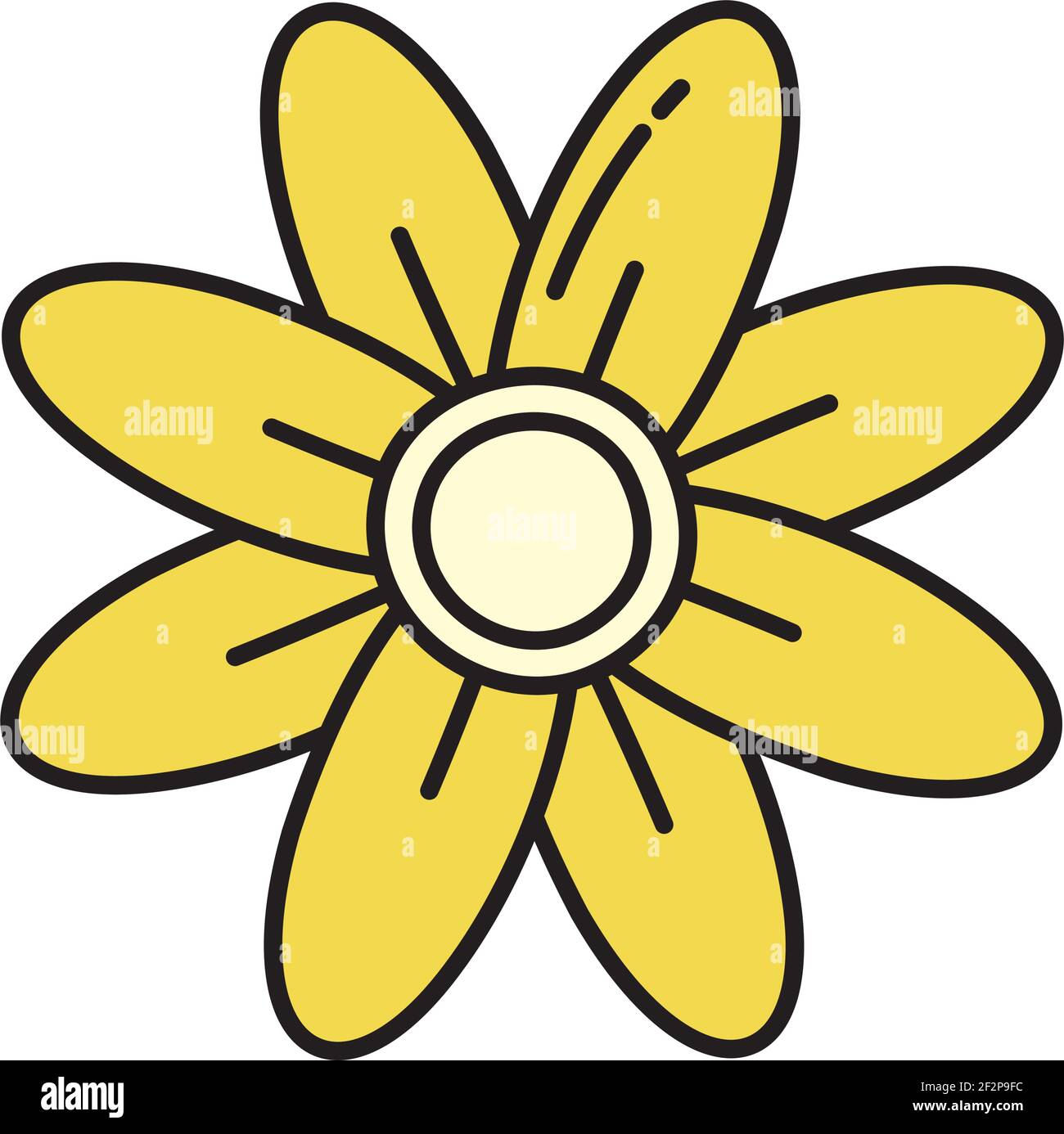 yellow flower icon on background Stock Vector Image & Art - Alamy