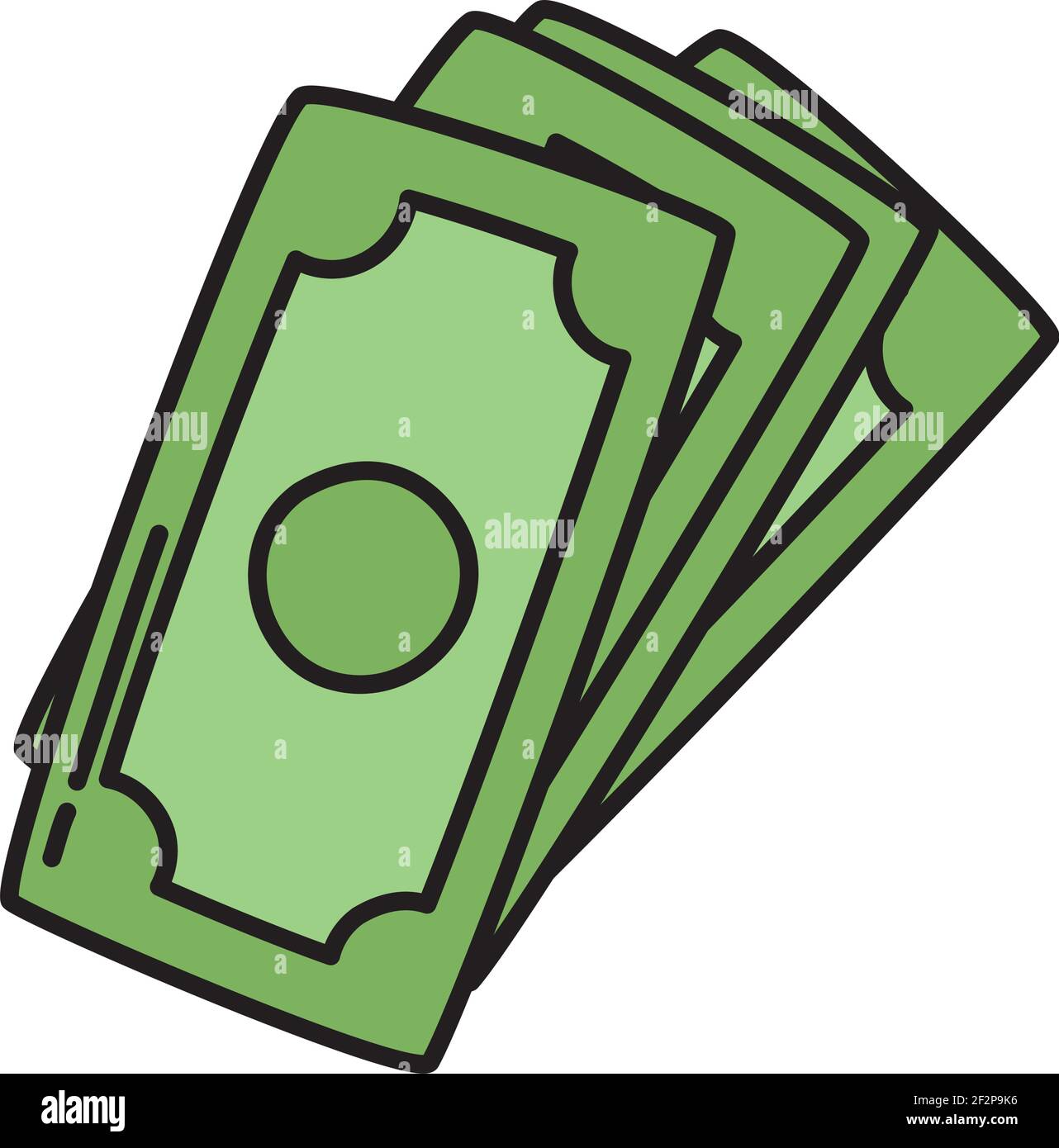 money bills on white background Stock Vector Image & Art - Alamy