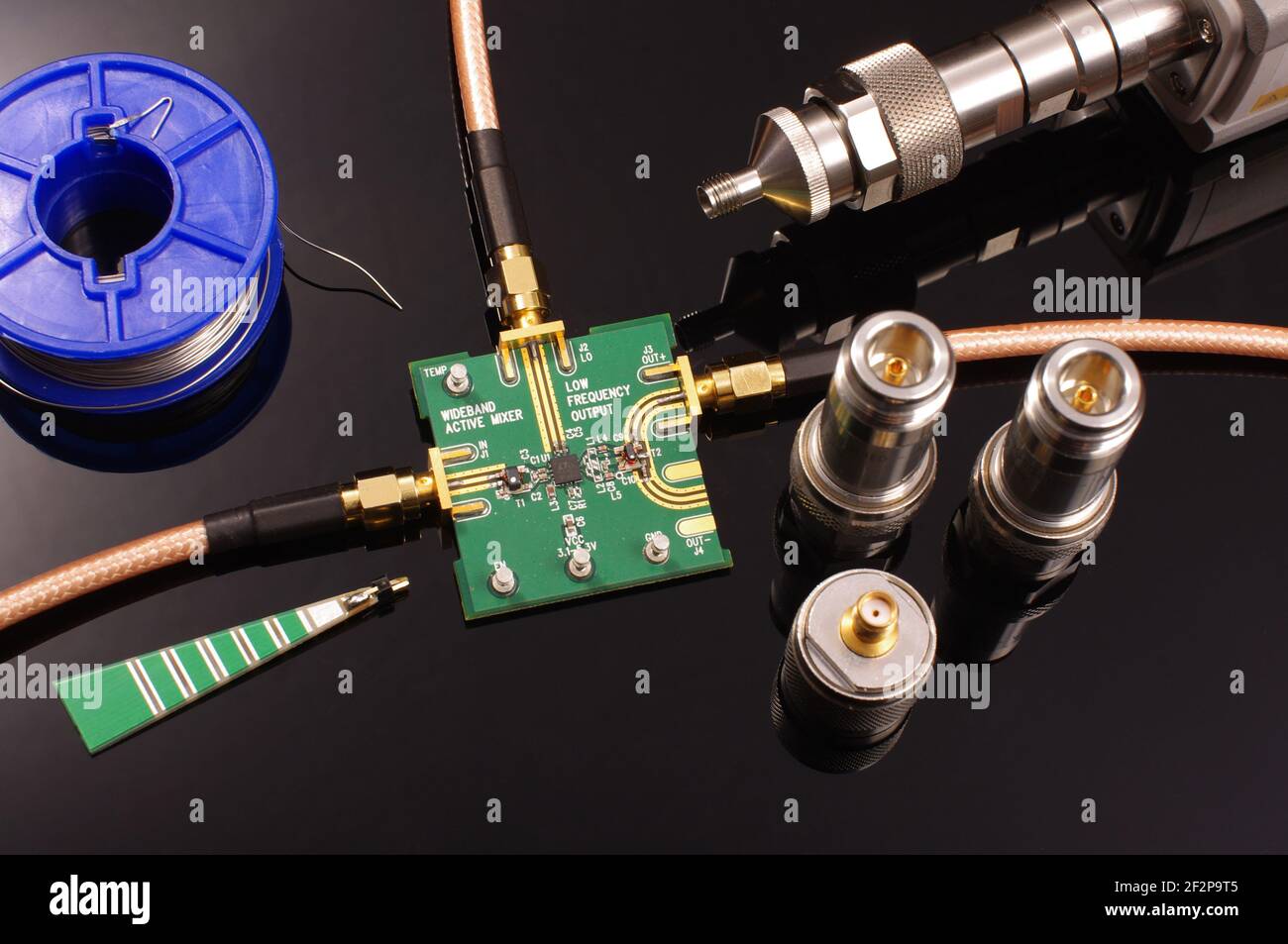 Microwave mixer printed circuit board board and tools for measurement ...