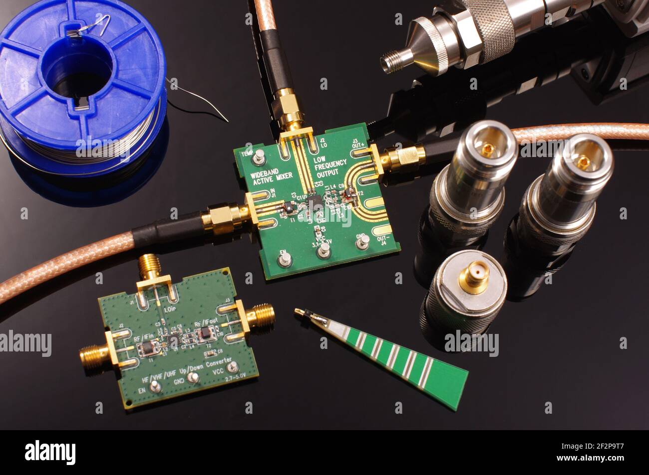 Microwave mixer printed circuit board board and tools for measurement ...