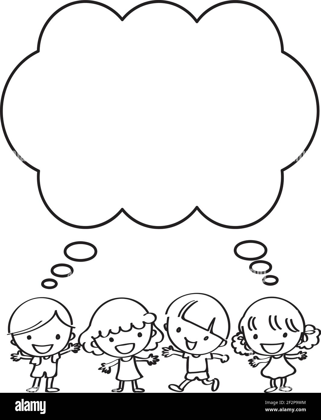 vector cartoon children speech bubble border background Stock Vector ... vector cartoon children speech bubble border background Stock Vector ...