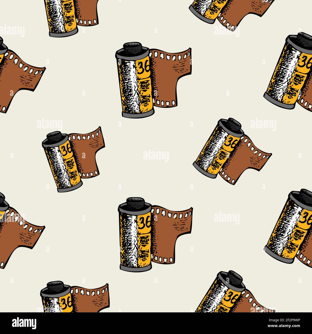 Seamless pattern with photographic film. Background with design vintage ...