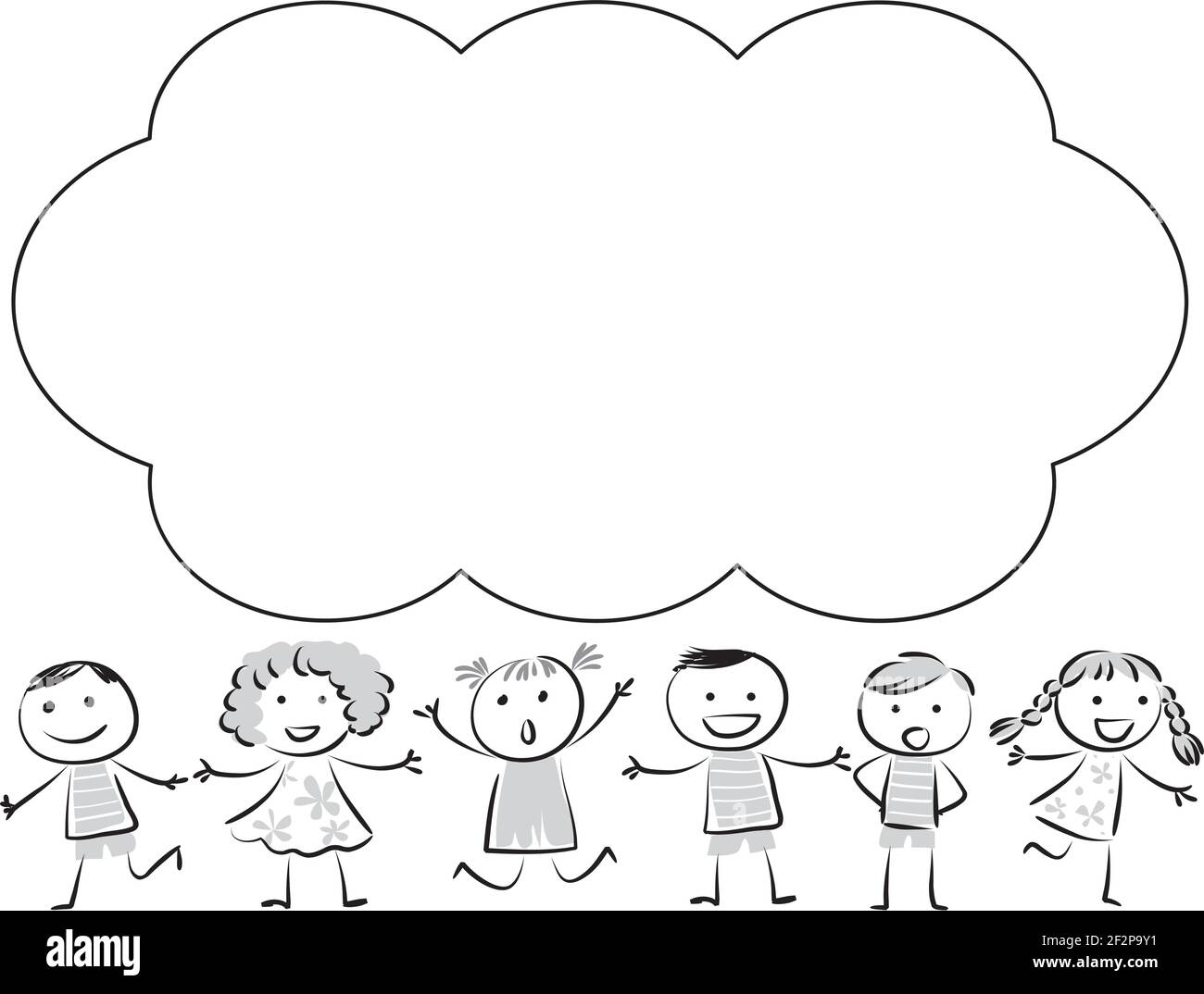 vector cartoon children speech bubble border background Stock Vector ... vector cartoon children speech bubble border background Stock Vector ...