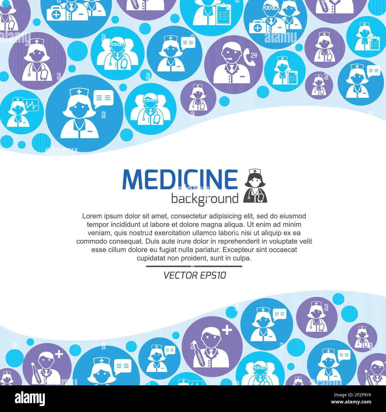 Healthcare and medicine doctors background template vector illustration ...