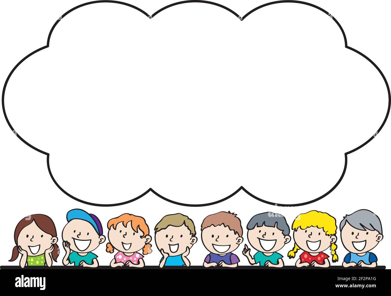 vector cartoon children speech bubble border background Stock Vector ... vector cartoon children speech bubble border background Stock Vector ...