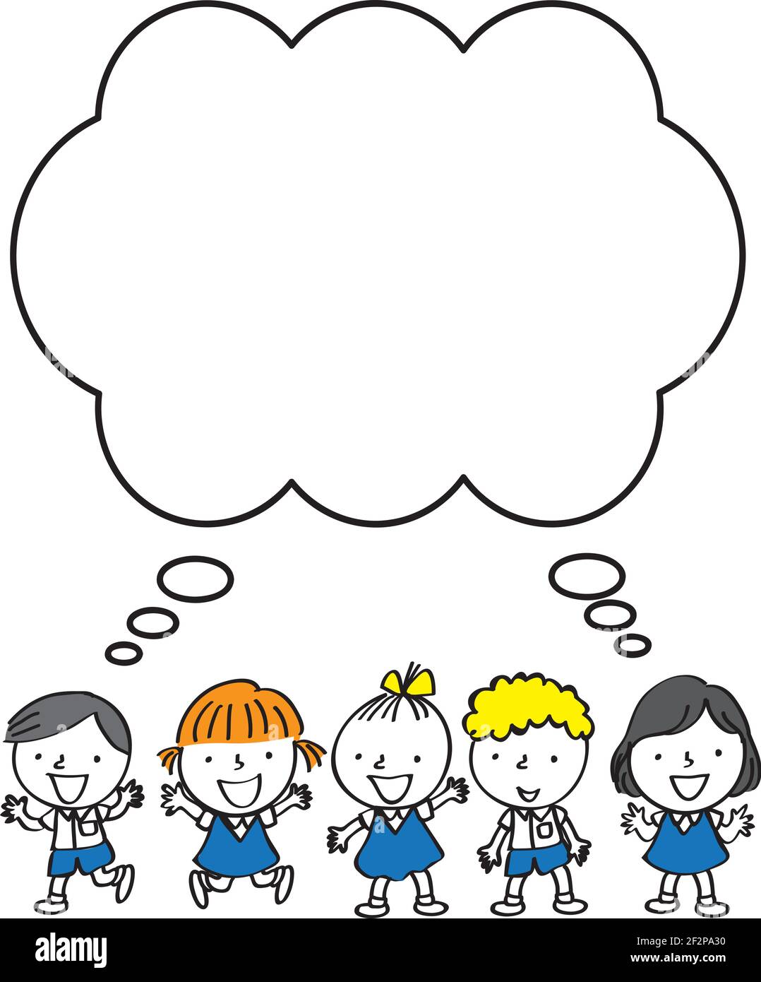 vector cartoon children speech bubble border background Stock Vector ... vector cartoon children speech bubble border background Stock Vector ...