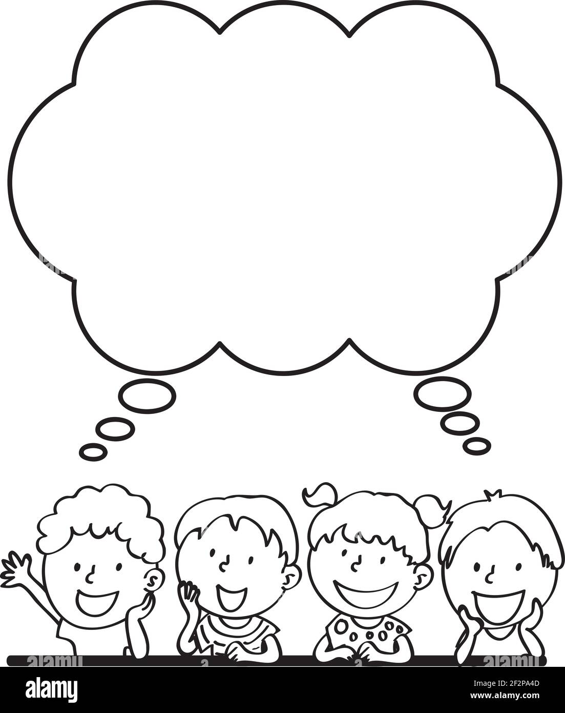vector cartoon children speech bubble border background Stock Vector ... vector cartoon children speech bubble border background Stock Vector ...