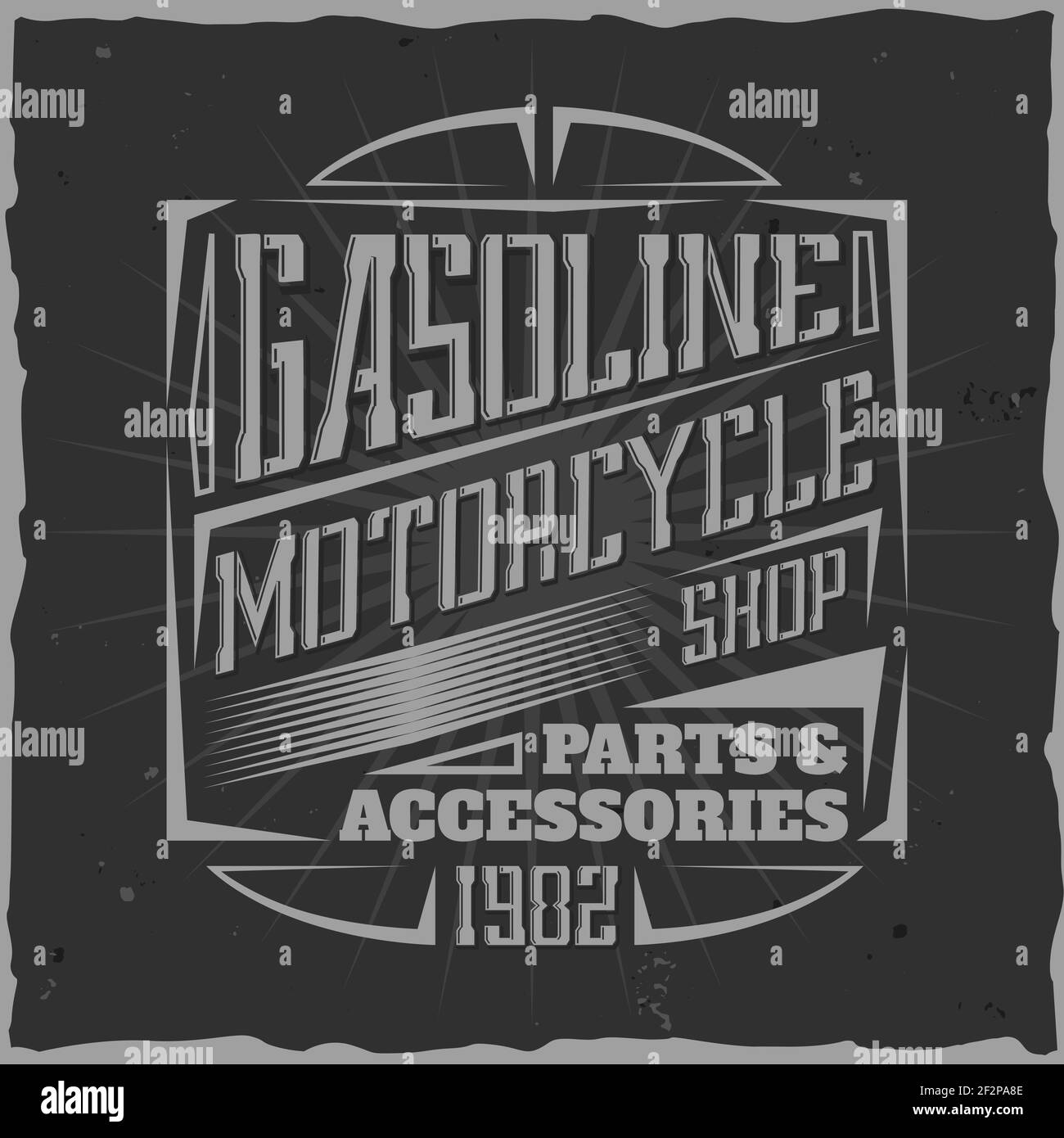 Vintage motor label with lettering composition Stock Vector Image & Art ...
