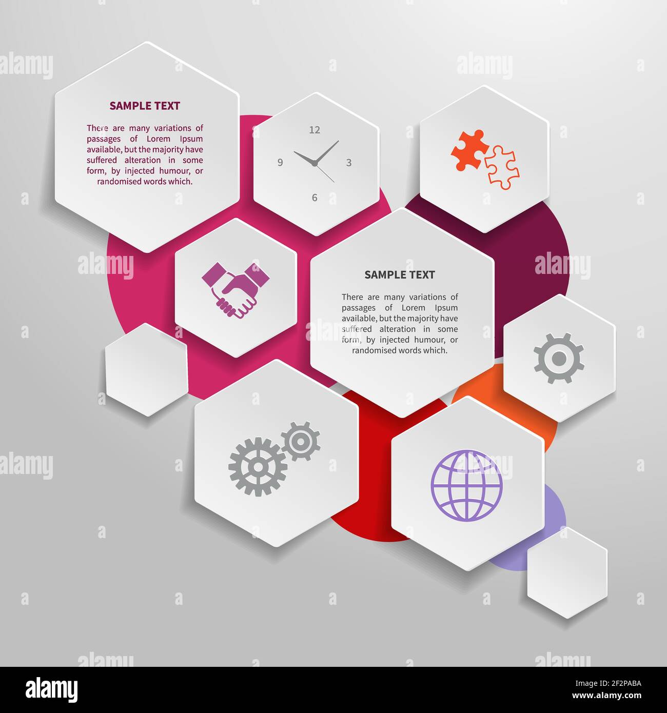 Abstract paper business infographics design elements for presentation ...