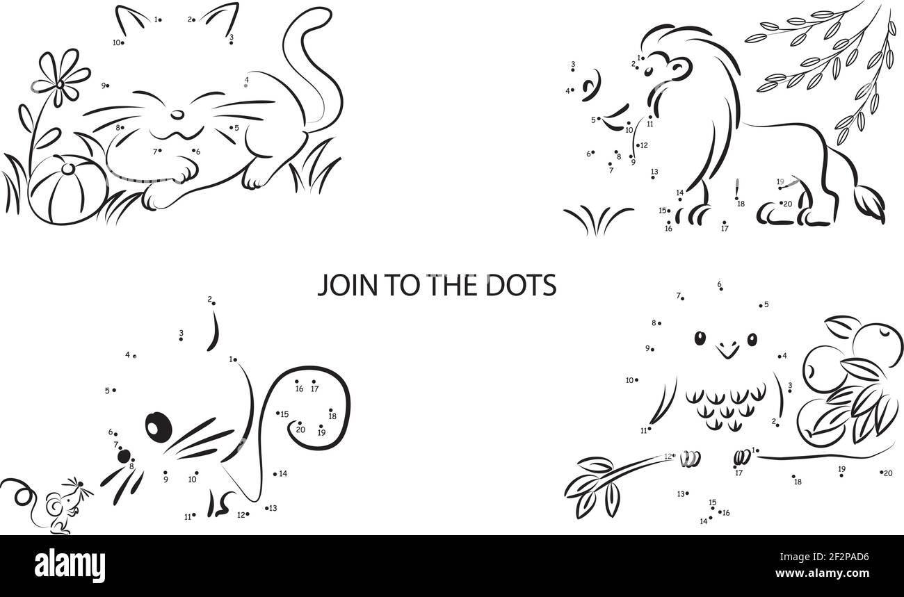vector cartoon pre school join to the dot set Stock Vector Image & Art ...