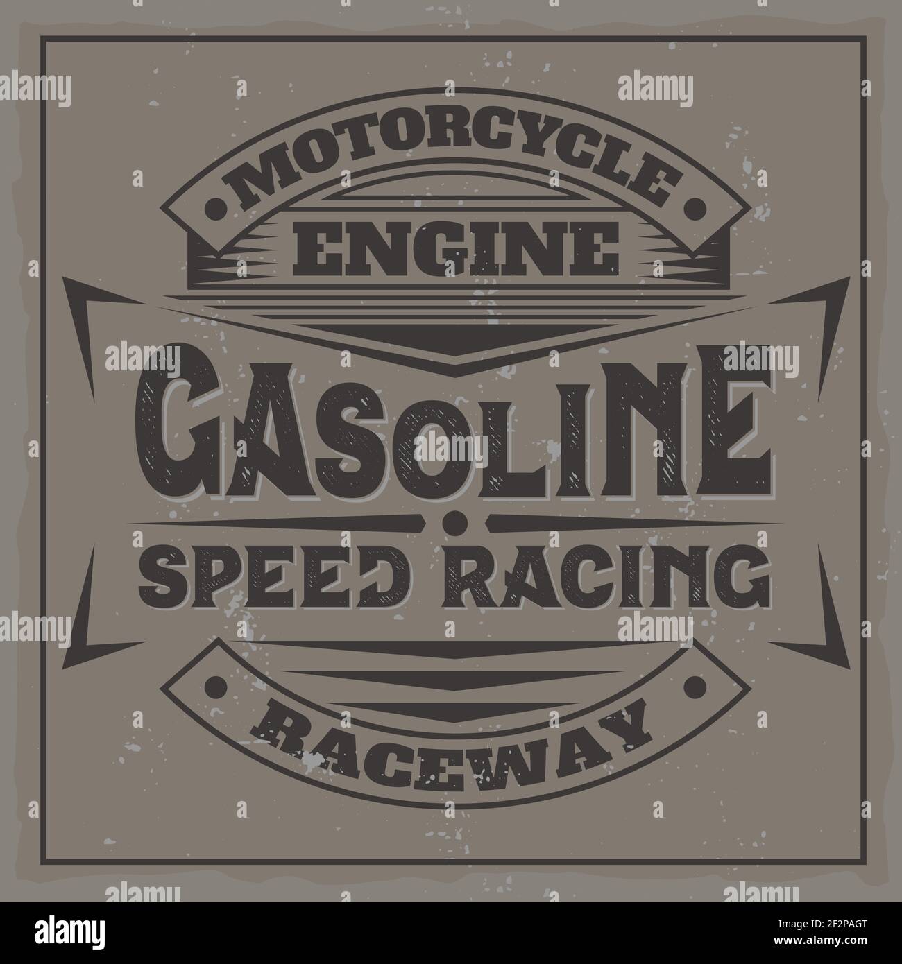 Vintage motor label with lettering composition Stock Vector Image & Art ...