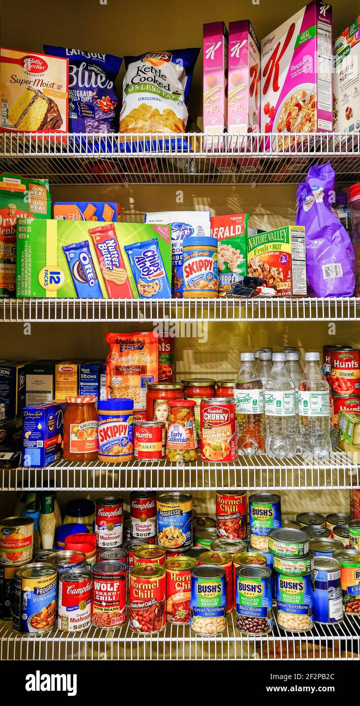 Pantry Full of Food Stock Photo - Alamy