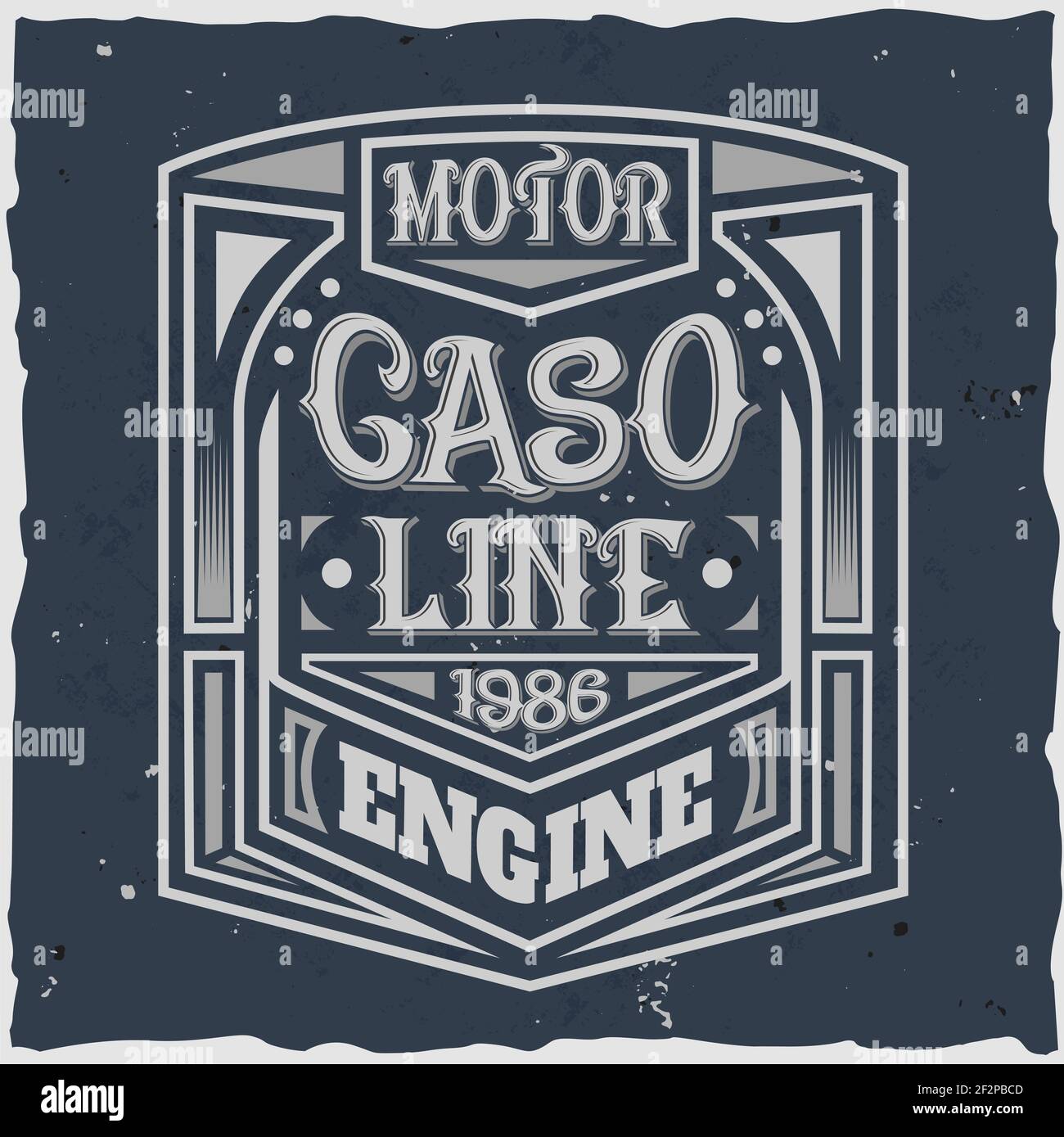 Vintage motor label with lettering composition Stock Vector Image & Art ...