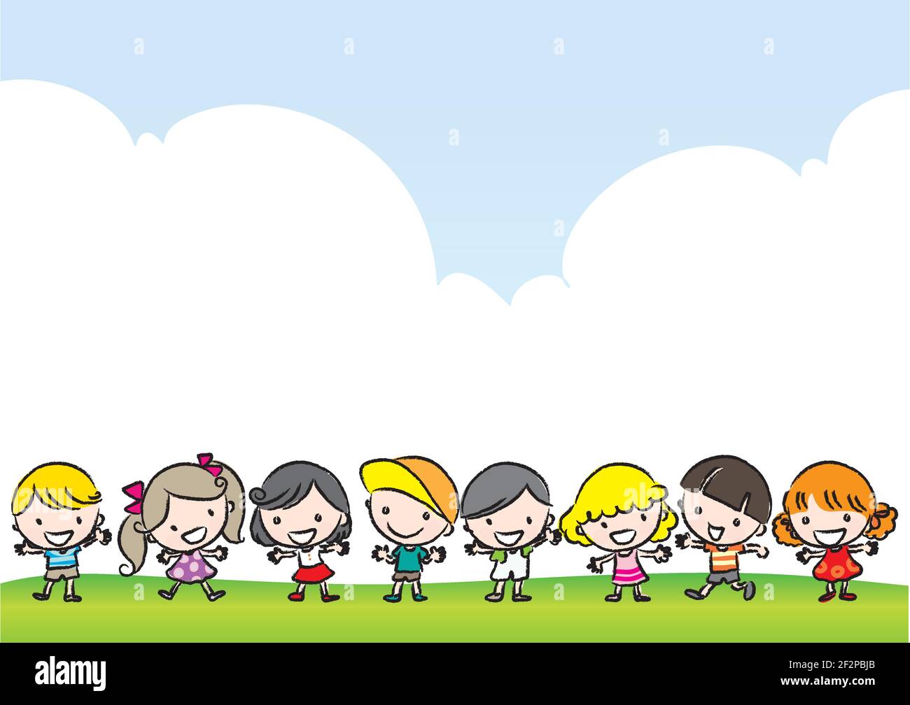 vector cartoon children Stock Vector Image & Art - Alamy