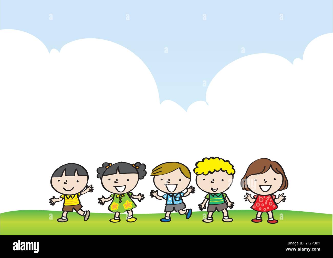 vector cartoon children Stock Vector Image & Art - Alamy