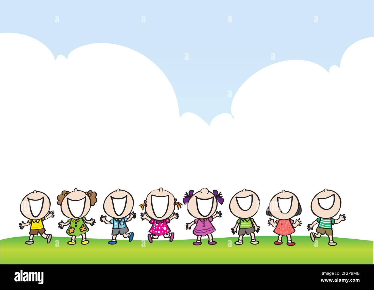 vector cartoon children Stock Vector Image & Art - Alamy