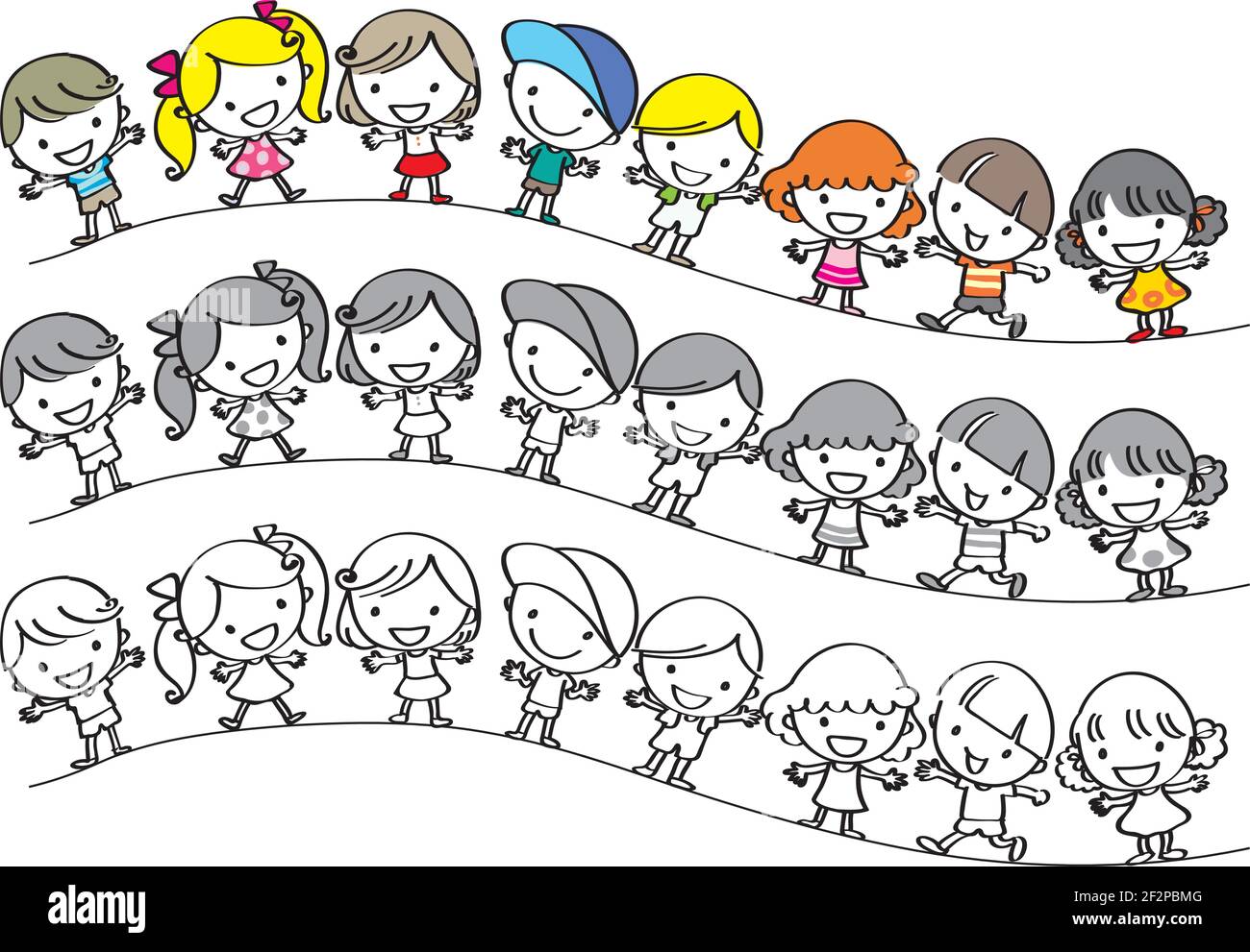 vector cartoon children Stock Vector Image & Art - Alamy