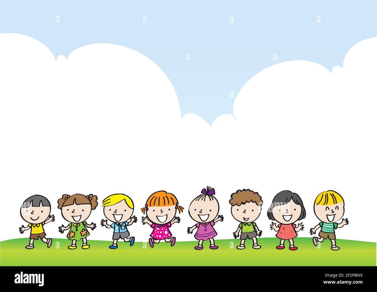 vector cartoon children Stock Vector Image & Art - Alamy