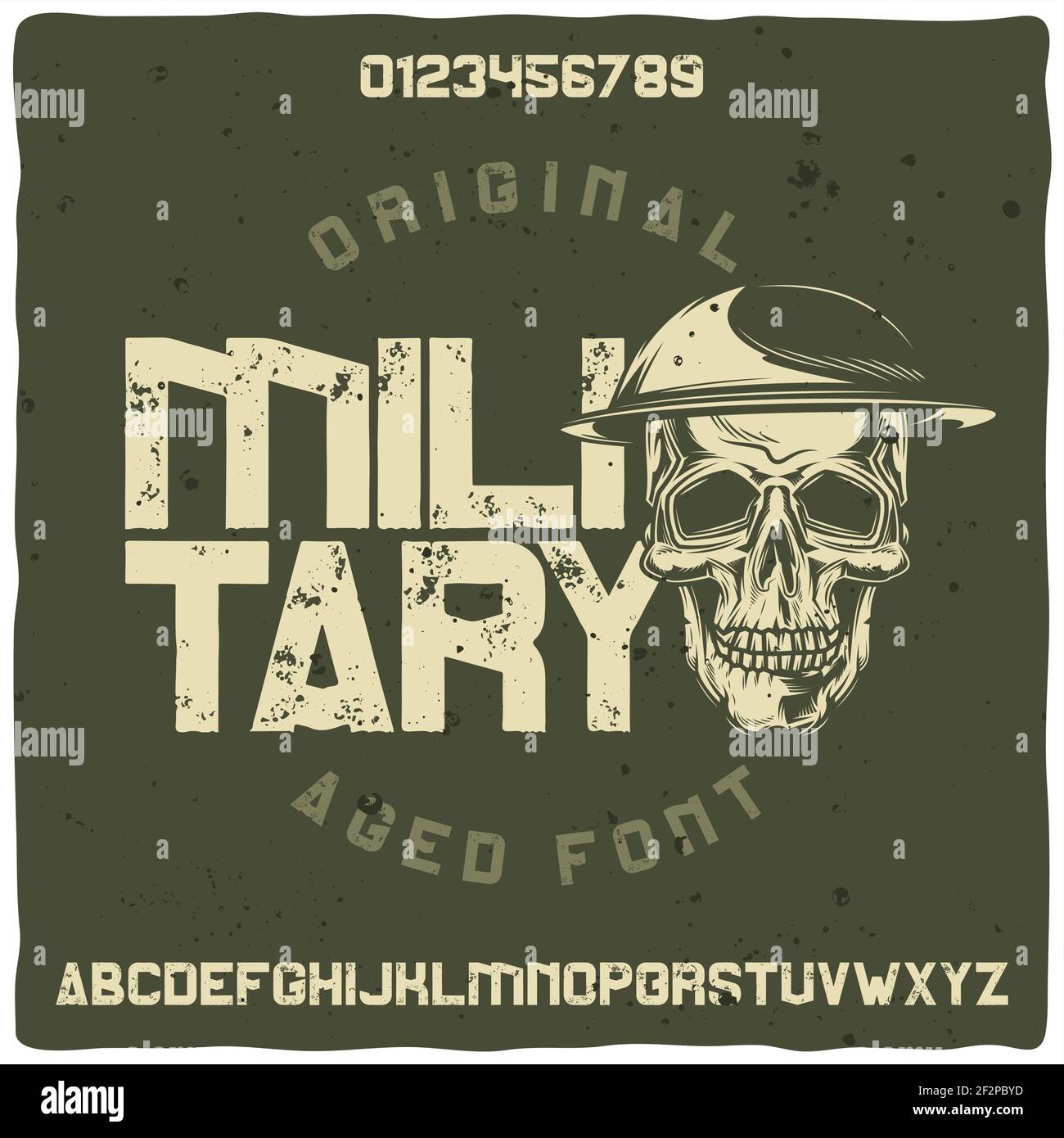 Vintage label typeface called " military Stock Vector Image & Art - Alamy