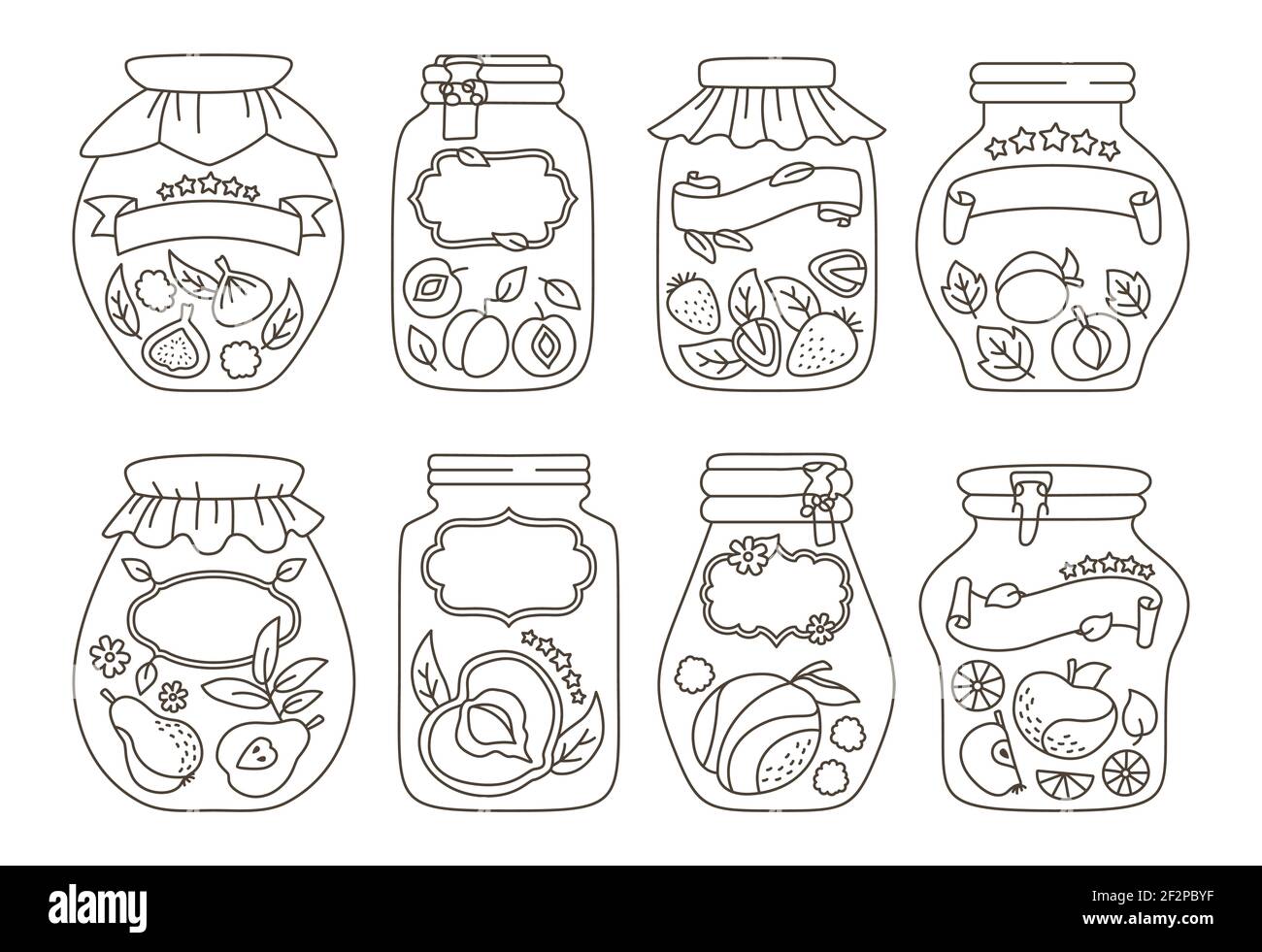 jar of jam coloring page